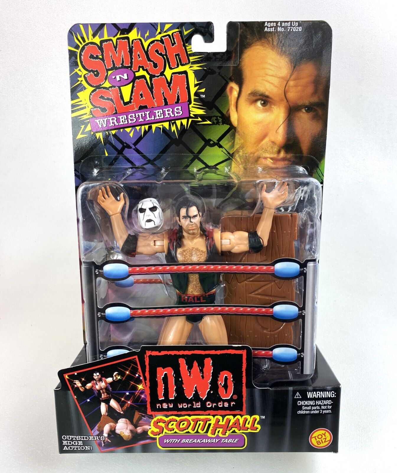 1999 WCW Toy Biz Smash 'N' Slam Scott Hall [Wolfpac] – Wrestling Figure ...