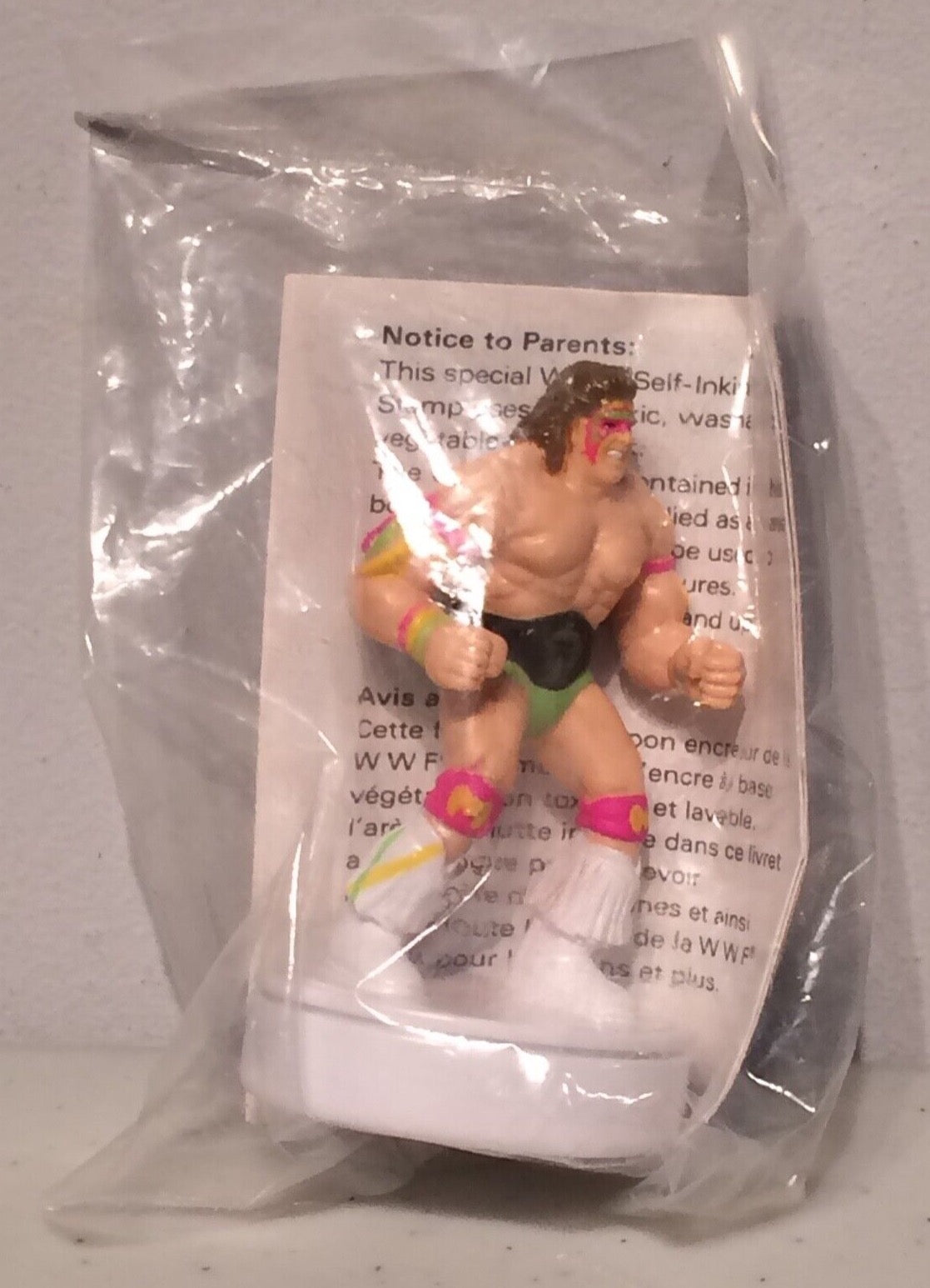 1991 WWF Titan Sports Ultimate Warrior Self-Inking Figure Stamp [Exclu ...