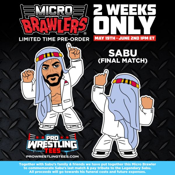 2025 Pro Wrestling Tees Micro Brawlers Limited Edition Sabu [Final Mat ...