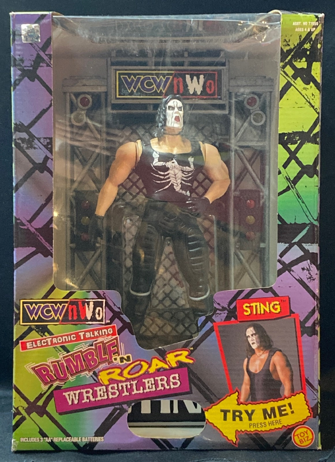 1999 WCW Toy Biz Rumble 'N' Roar Wrestlers Sting – Wrestling Figure Database