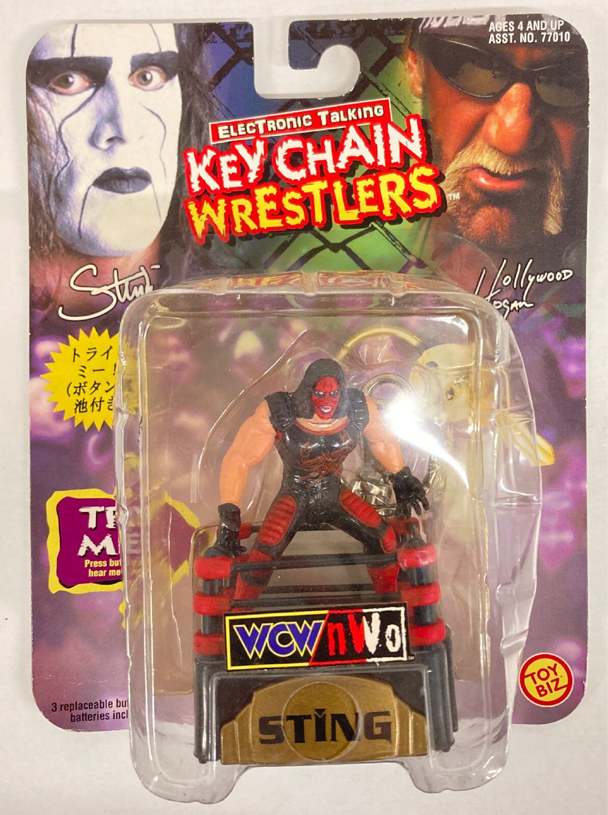 1998 WCW Toy Biz Electronic Talking Keychain Wrestlers Sting [Wolfpac ...