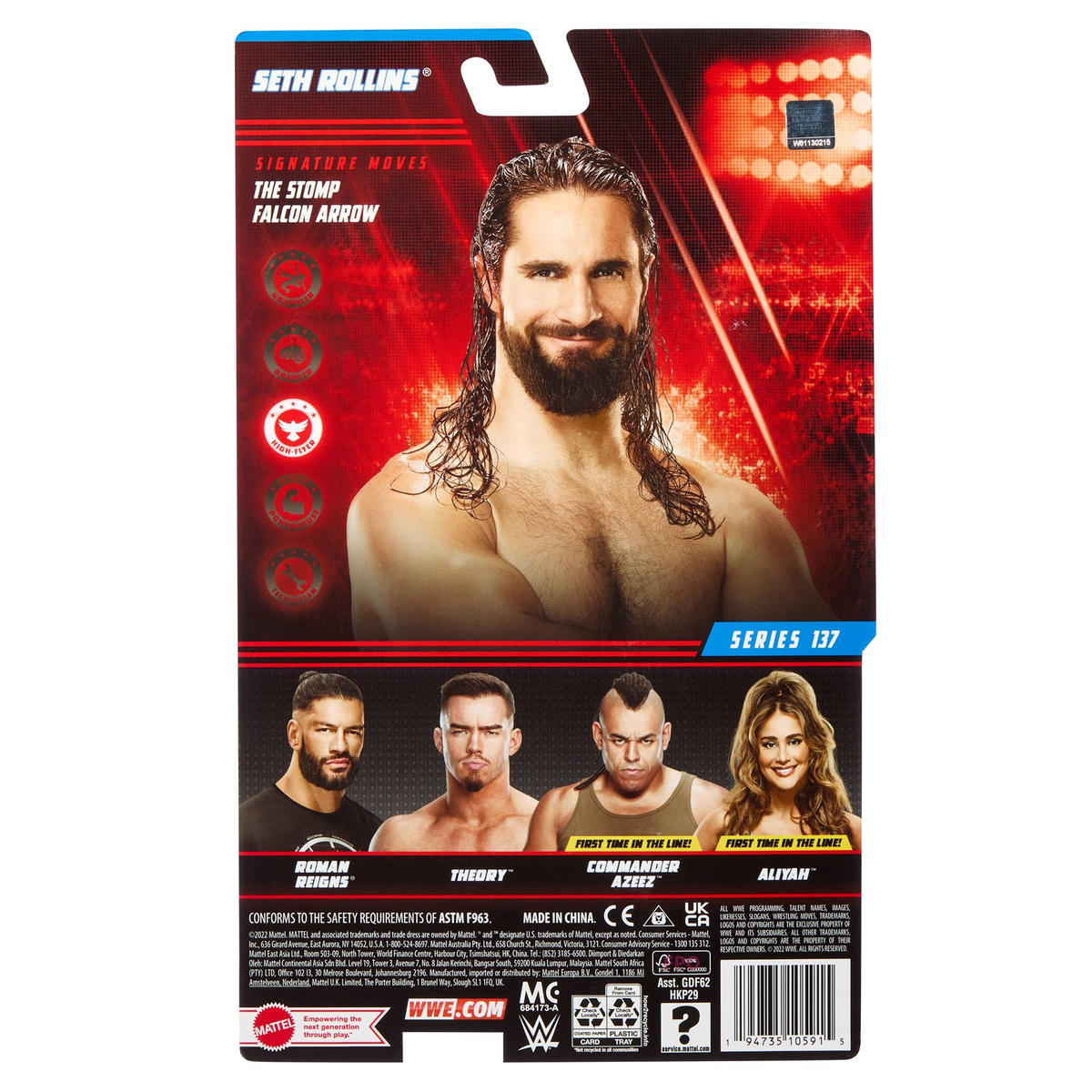 2023 WWE Mattel Basic Series 137 Seth Rollins [Chase] – Wrestling Figure Database