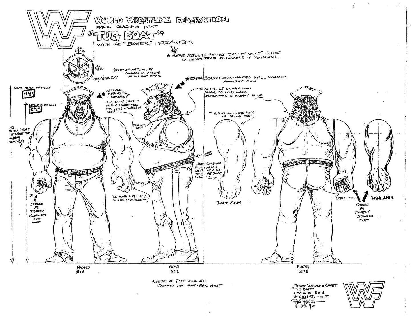 Unreleased WWF Hasbro Tugboat – Wrestling Figure Database