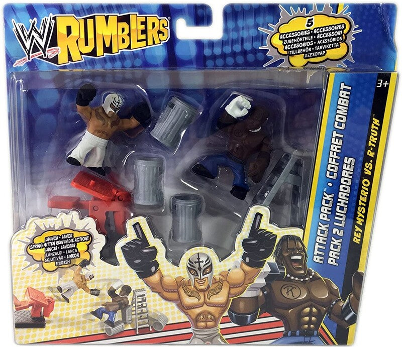 2012 WWE Mattel Rumblers Series 2 Attack Pack: Rey Mysterio vs. R-Trut ...
