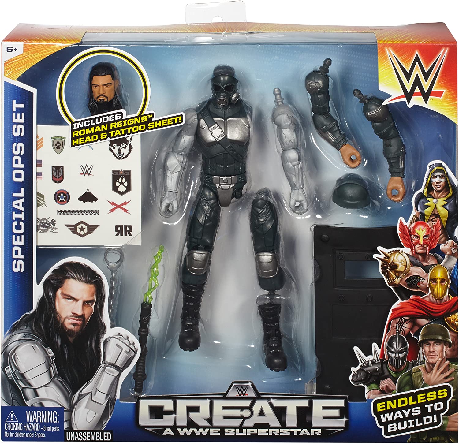 2015 WWE Mattel Create a WWE Superstar Series 1 Special Ops Set ...