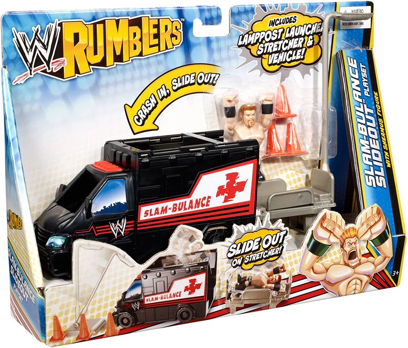 2012 WWE Mattel Rumblers Series 2 Slam-bulance Slideout Playset [With ...
