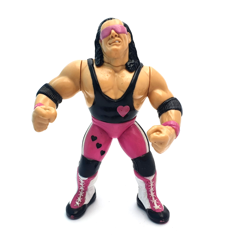 1992 WWF Hasbro Series 4 Bret "Hitman" Hart with Hart Attack! [With Pi ...