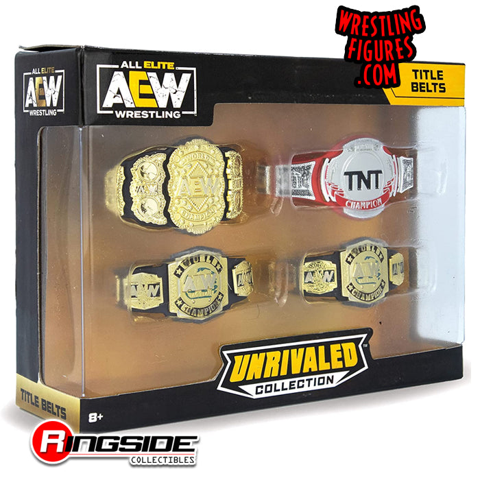 2021 AEW Jazwares Unrivaled Collection Accessory Sets: Title Belts Pac ...