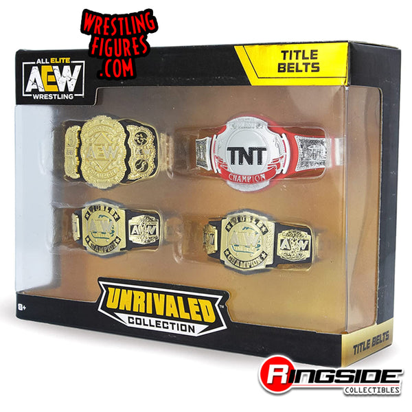 2021 AEW Jazwares Unrivaled Collection Accessory Sets: Title Belts Pac ...
