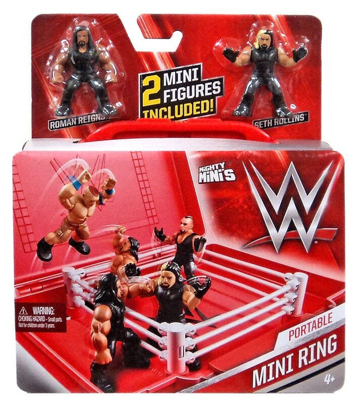 2015 WWE Mattel Mighty Minis Portable Mini Ring [With Roman Reigns & S ...