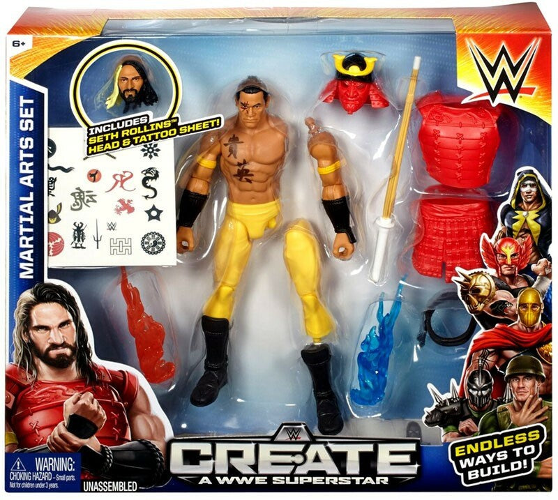 2015 WWE Mattel Create a WWE Superstar Series 1 Martial Arts Set ...