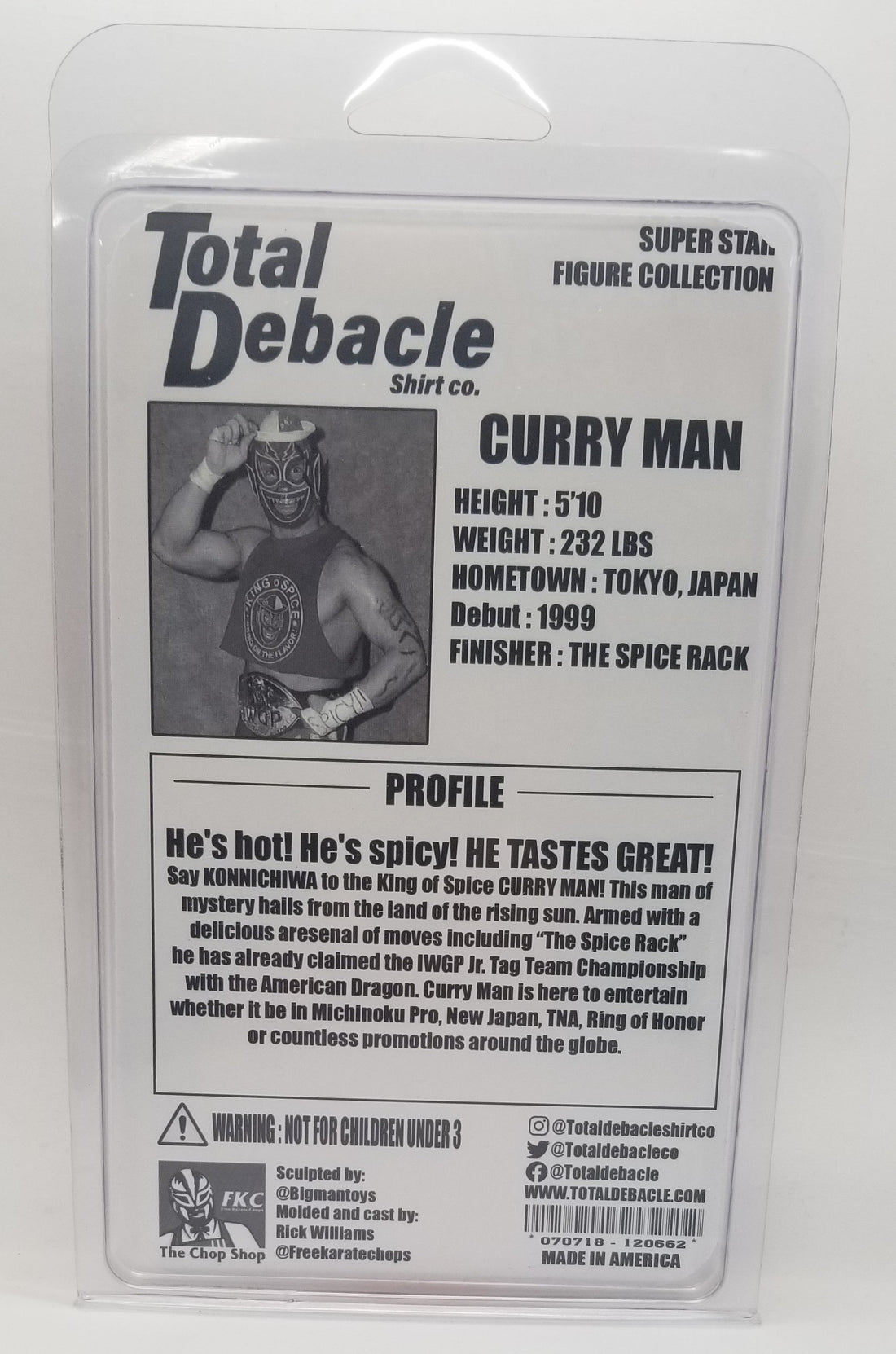 Total Debacle Shirt Co. Super Star Figure Collection Curry Man [Glow i ...