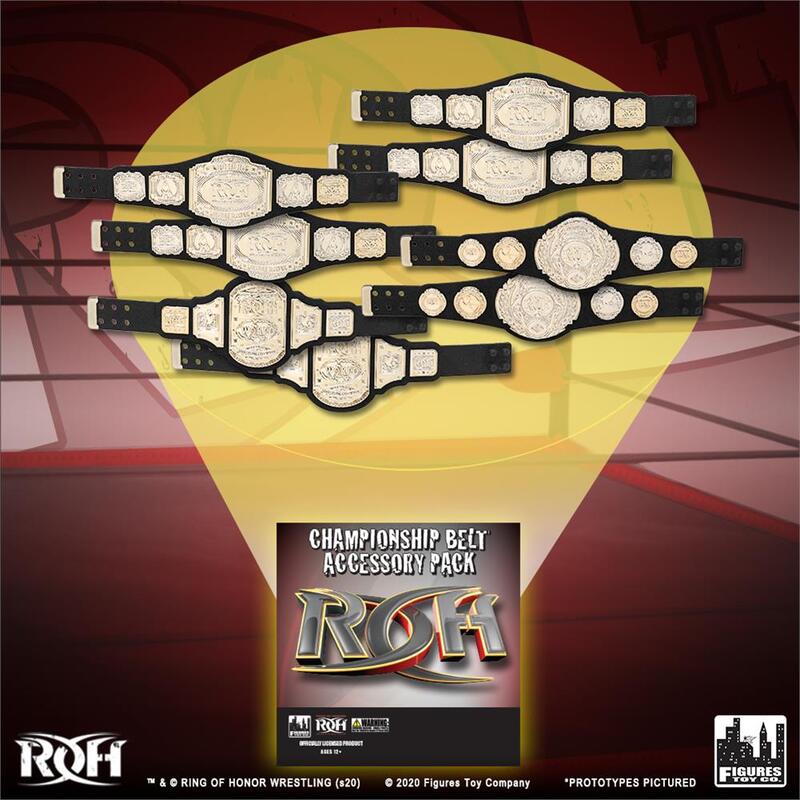 2020 ROH Figures Toy Company Championship Belt Accessory Pack [Version ...