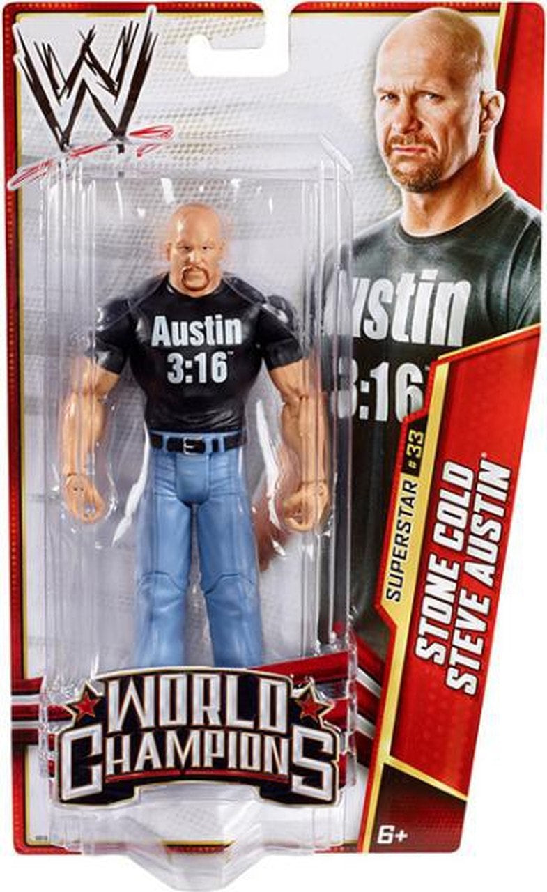 2013 WWE Mattel Basic Series 29 #33 Stone Cold Steve Austin [World Cha ...
