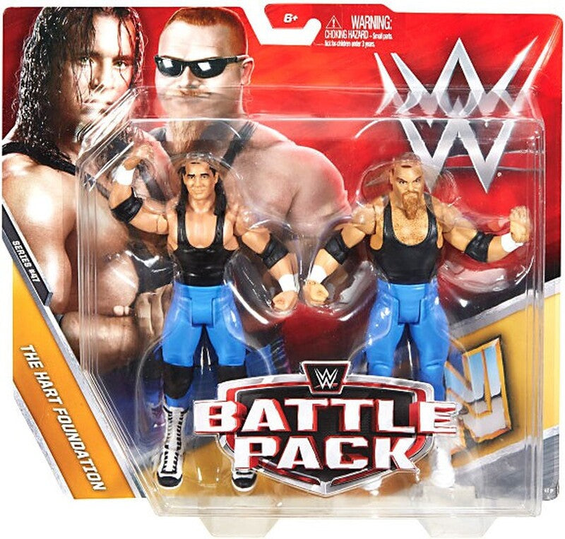 2017 WWE Mattel Basic Battle Packs Series 47 The Hart Foundation ...