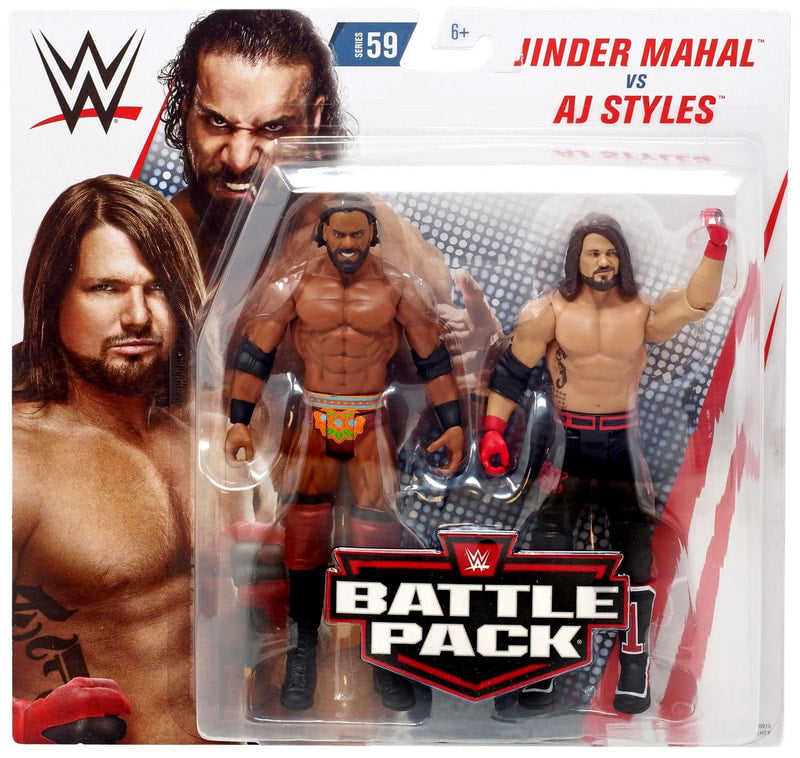 2019 WWE Mattel Basic Battle Packs Series 59 Jinder Mahal vs. AJ Style ...