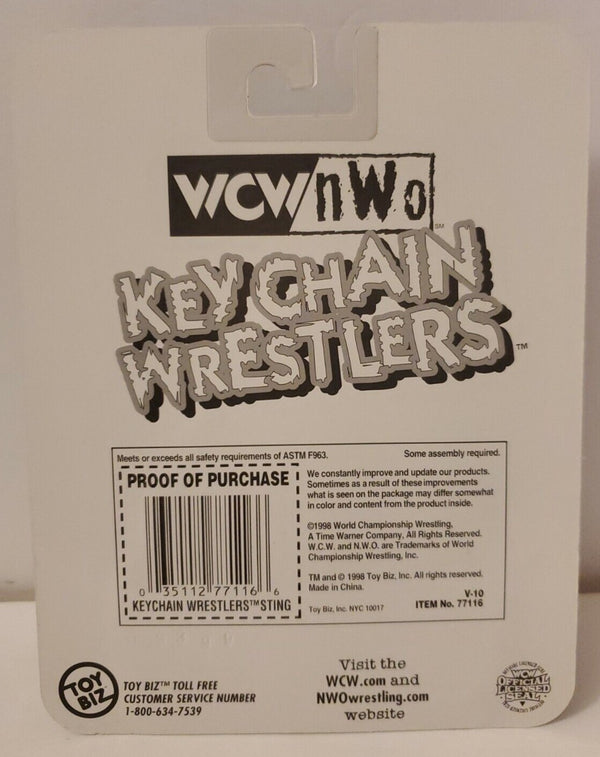 1998 WCW Toy Biz Keychain Wrestlers Sting [Wolfpac] – Wrestling Figure ...