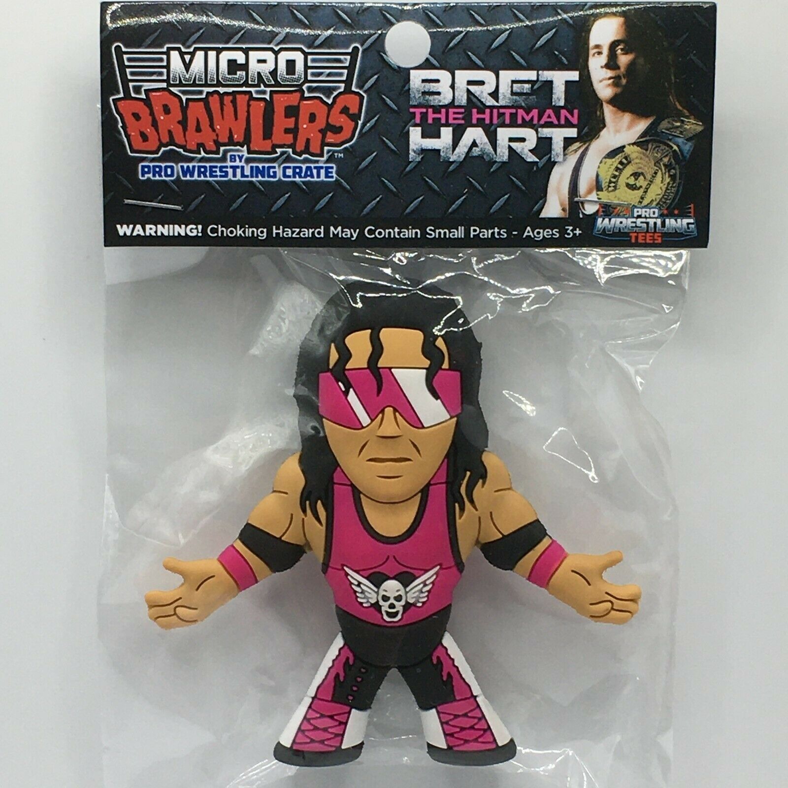2020 Pro Wrestling Tees Crate Exclusive Micro Brawlers Bret "The Hit M ...