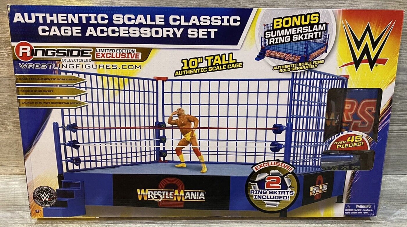 2015 WWE Wicked Cool Toys Authentic Scale Classic Cage Accessory Set ...