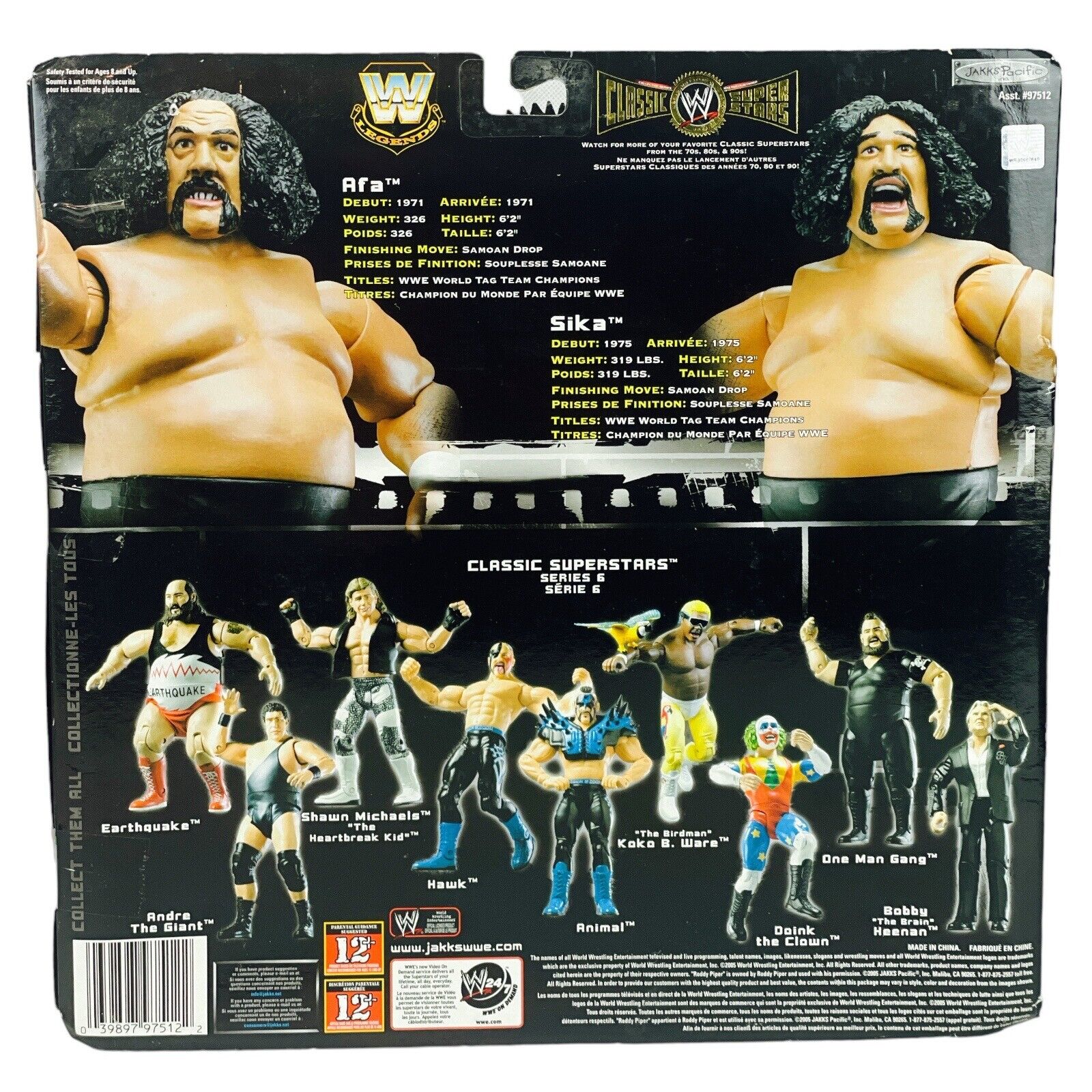 2005 WWE Jakks Pacific Classic Superstars 2-Packs Series 3 The Wild Sa ...