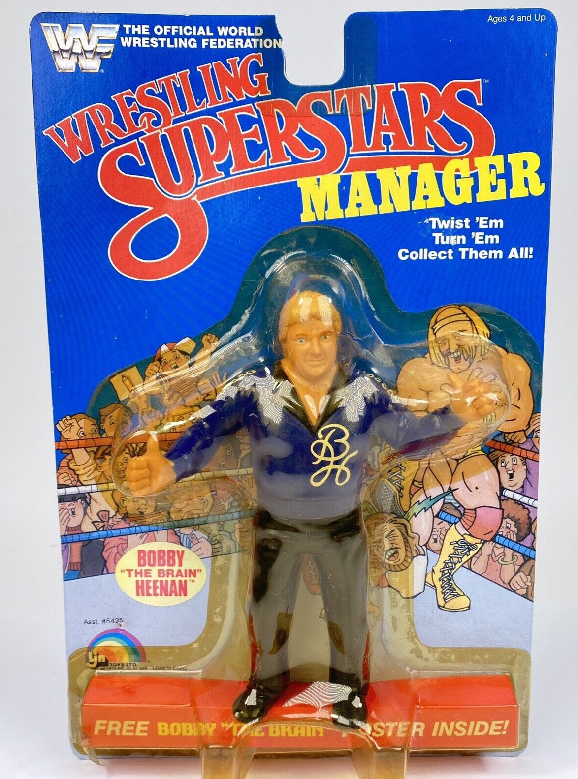 1986 WWF LJN Wrestling Superstars Series 3 Bobby "The Brain" Heenan [W ...