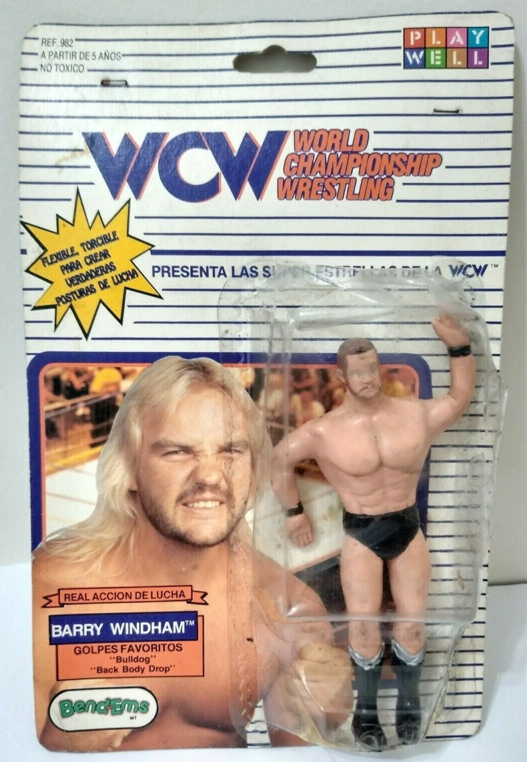 1991 WCW Play Well Bend-Ems Barry Windham – Wrestling Figure Database