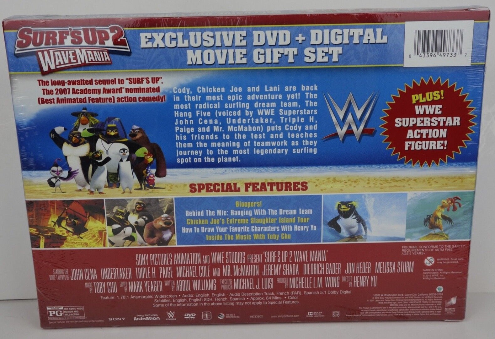 2016 WWE Mattel Surf's Up 2: Wavemania Walmart Exclusive DVD Gift Set ...