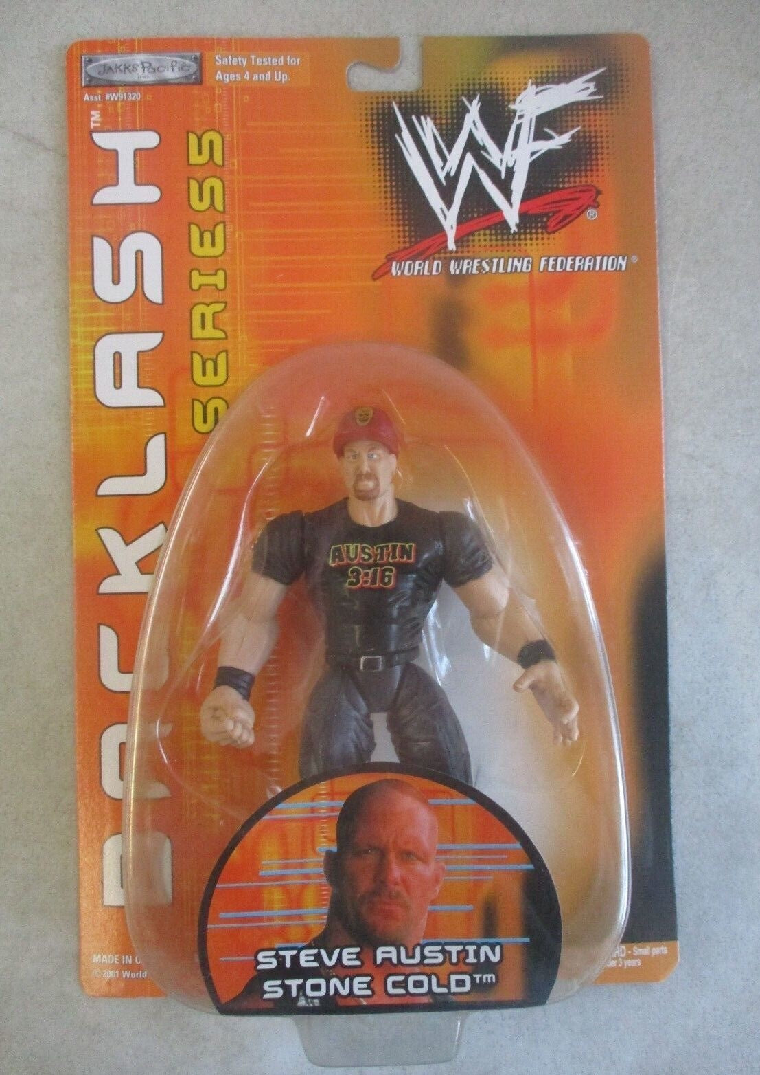 2001 WWF Jakks Pacific Backlash Series 5 Stone Cold Steve Austin [Excl ...
