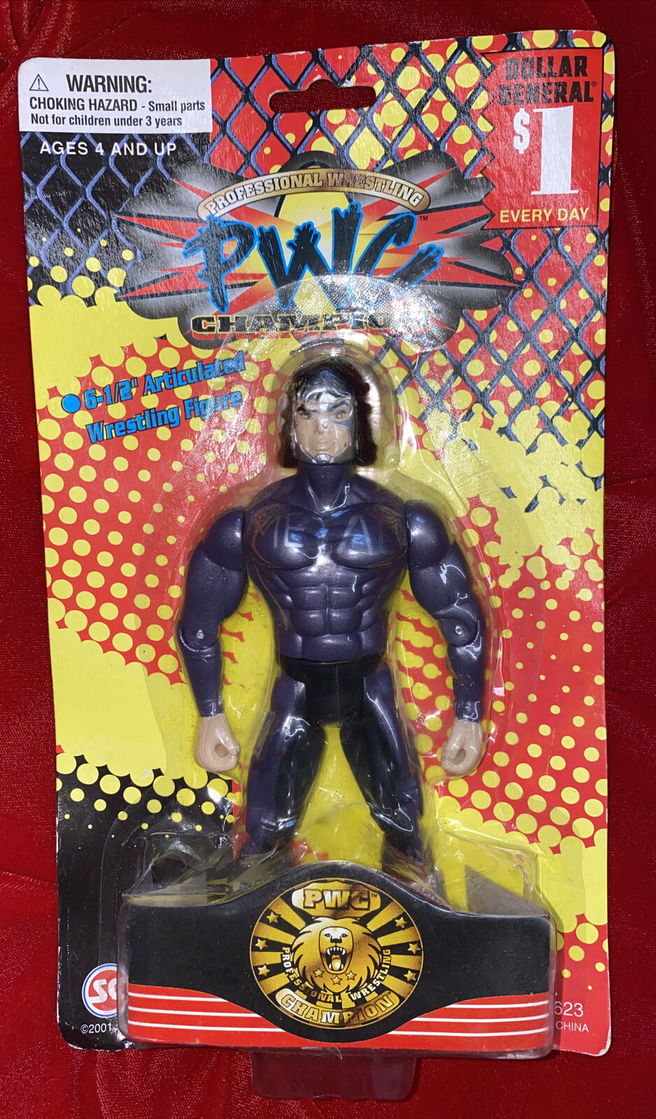 2001 Sunco Ltd. Professional Wrestling Champion Bootleg/Knockoff Metal ...