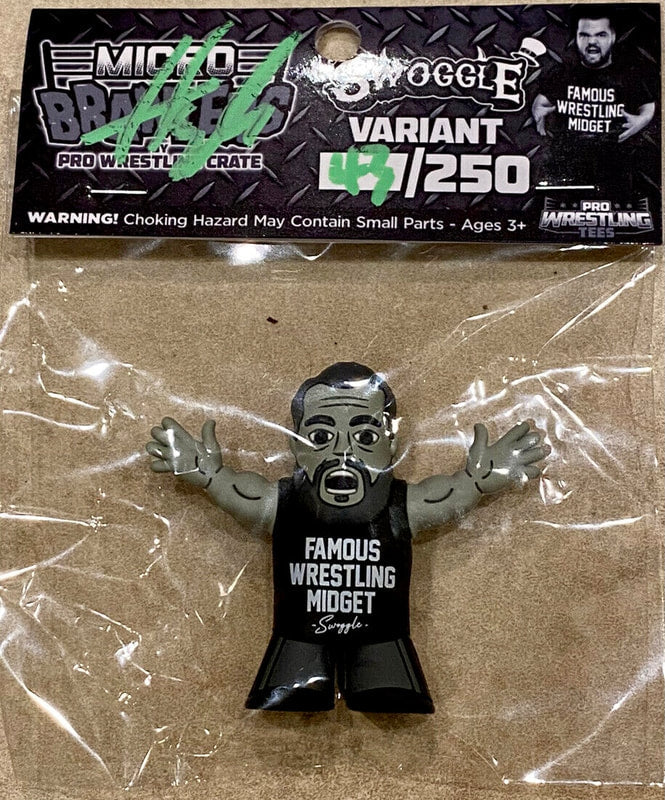 2020 Pro Wrestling Tees Micro Brawlers Swoggle [Black & White Variant ...
