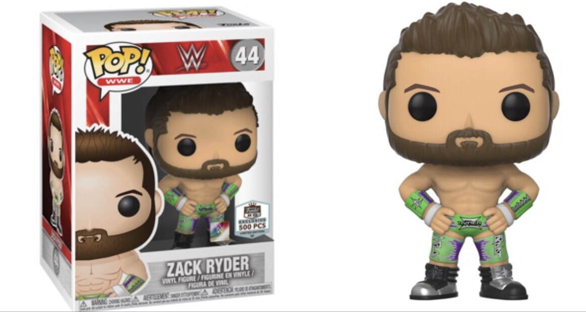 2017 WWE Funko POP! Vinyls 44 Zack Ryder [With Green Trunks, Exclusive ...