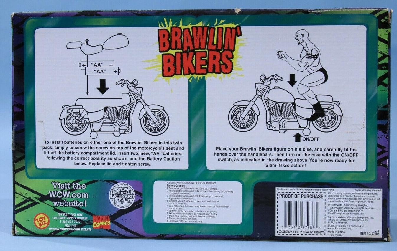 1999 WCW Toy Biz Brawlin' Bikers Series 1 Goldberg & DDP – Wrestling ...