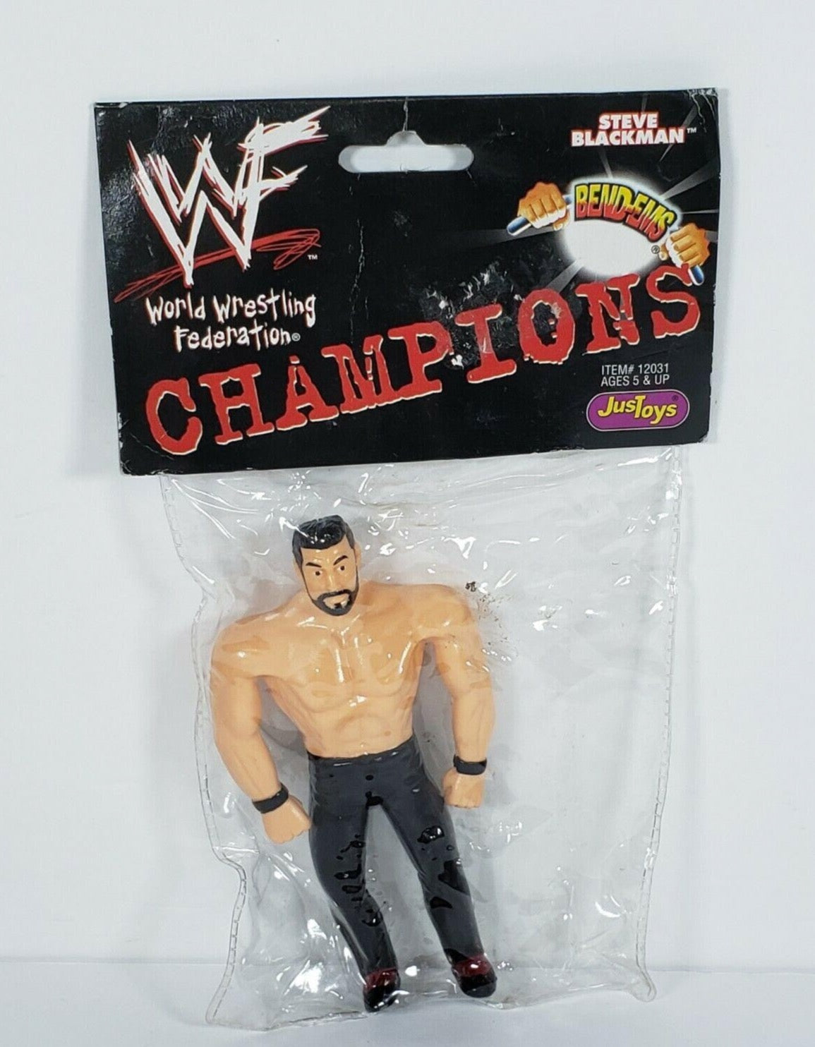 1999 WWF Just Toys Bend-Ems Champions [Bagged] Steve Blackman – Wrestling Figure Database